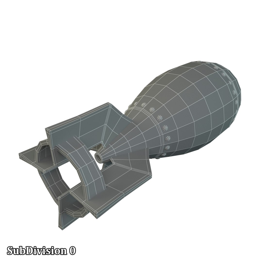 3d Cartoon Aerial Bomb