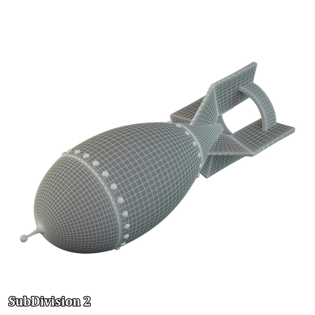3d Cartoon Aerial Bomb