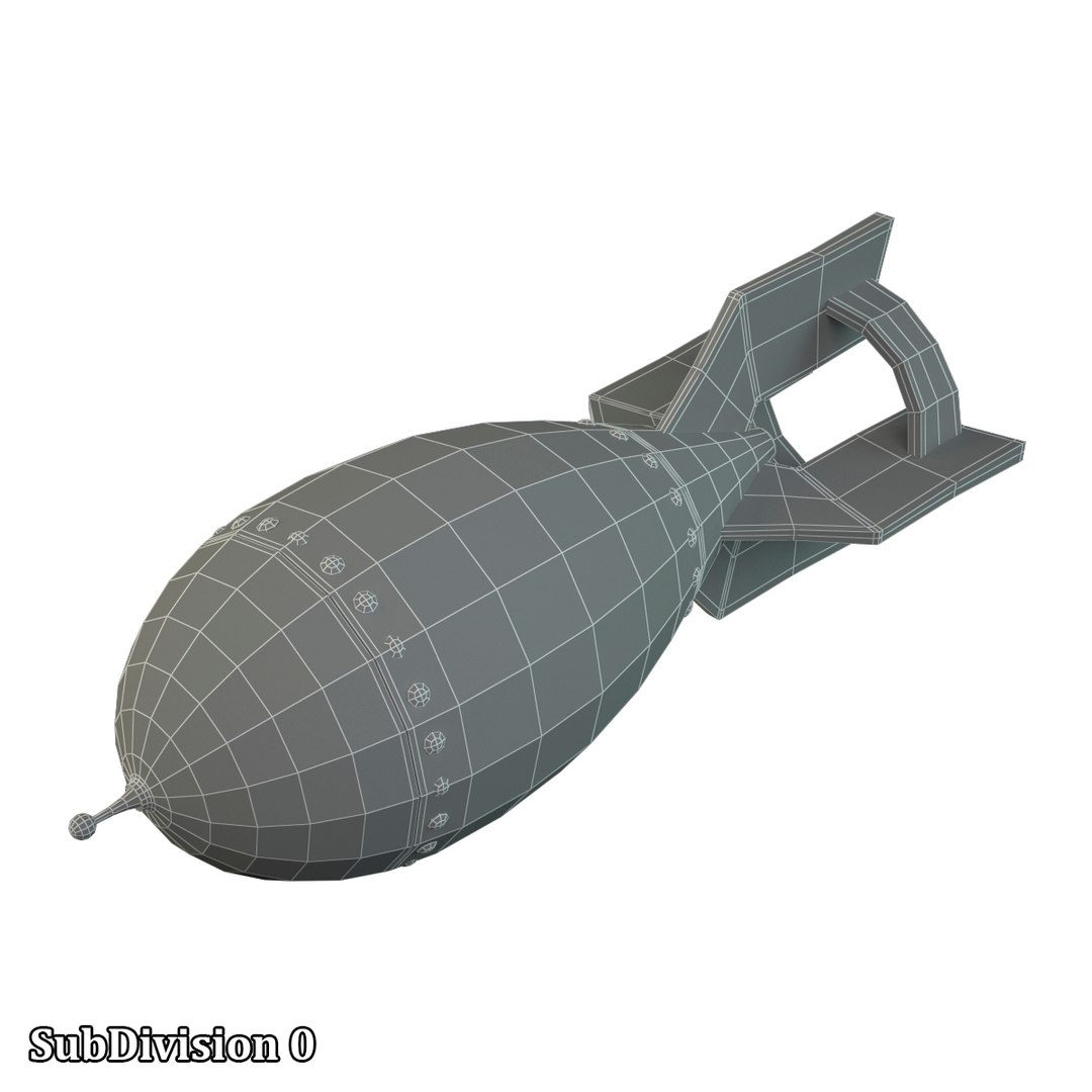 3d Cartoon Aerial Bomb
