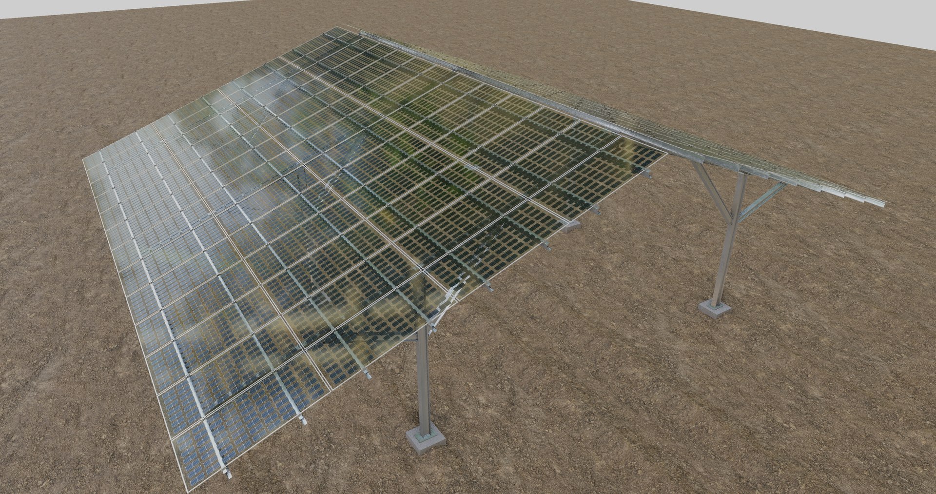 3D Solar Steel Construction For Farms Type-4 - TurboSquid 2149670