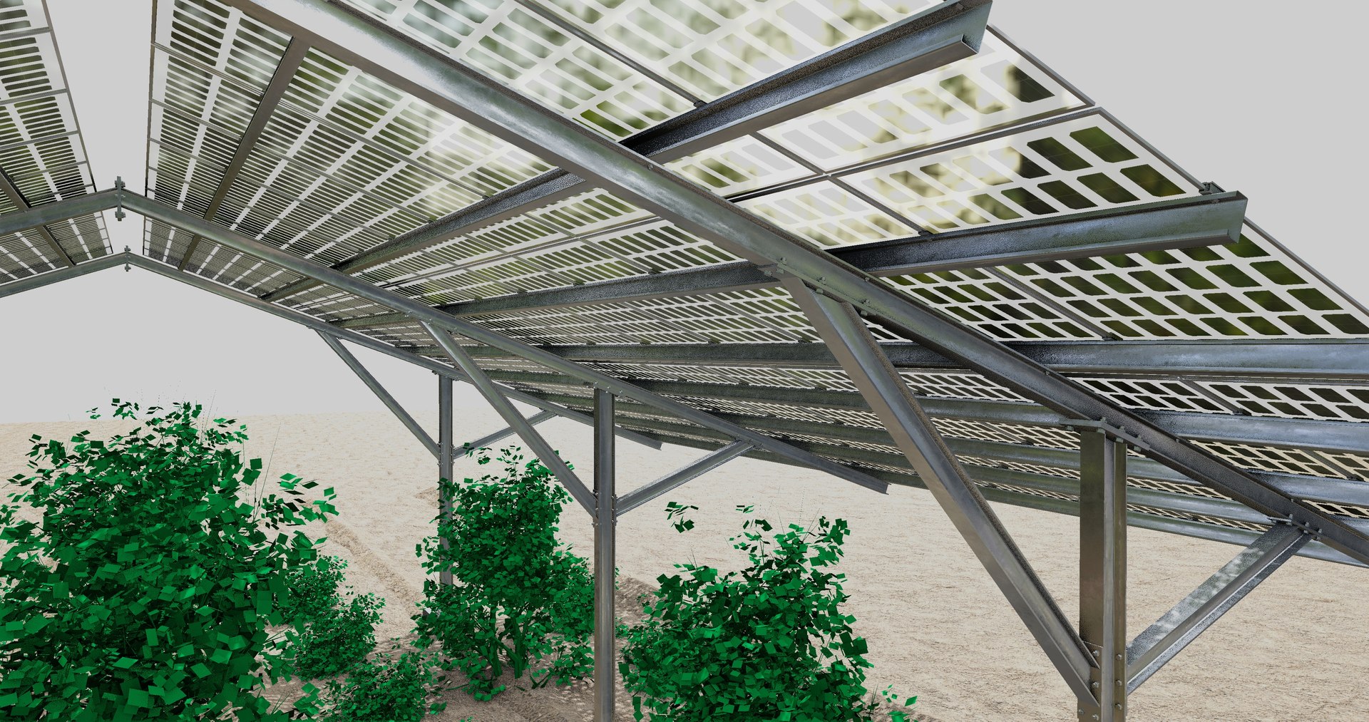 3D Solar Steel Construction For Farms Type-4 - TurboSquid 2149670