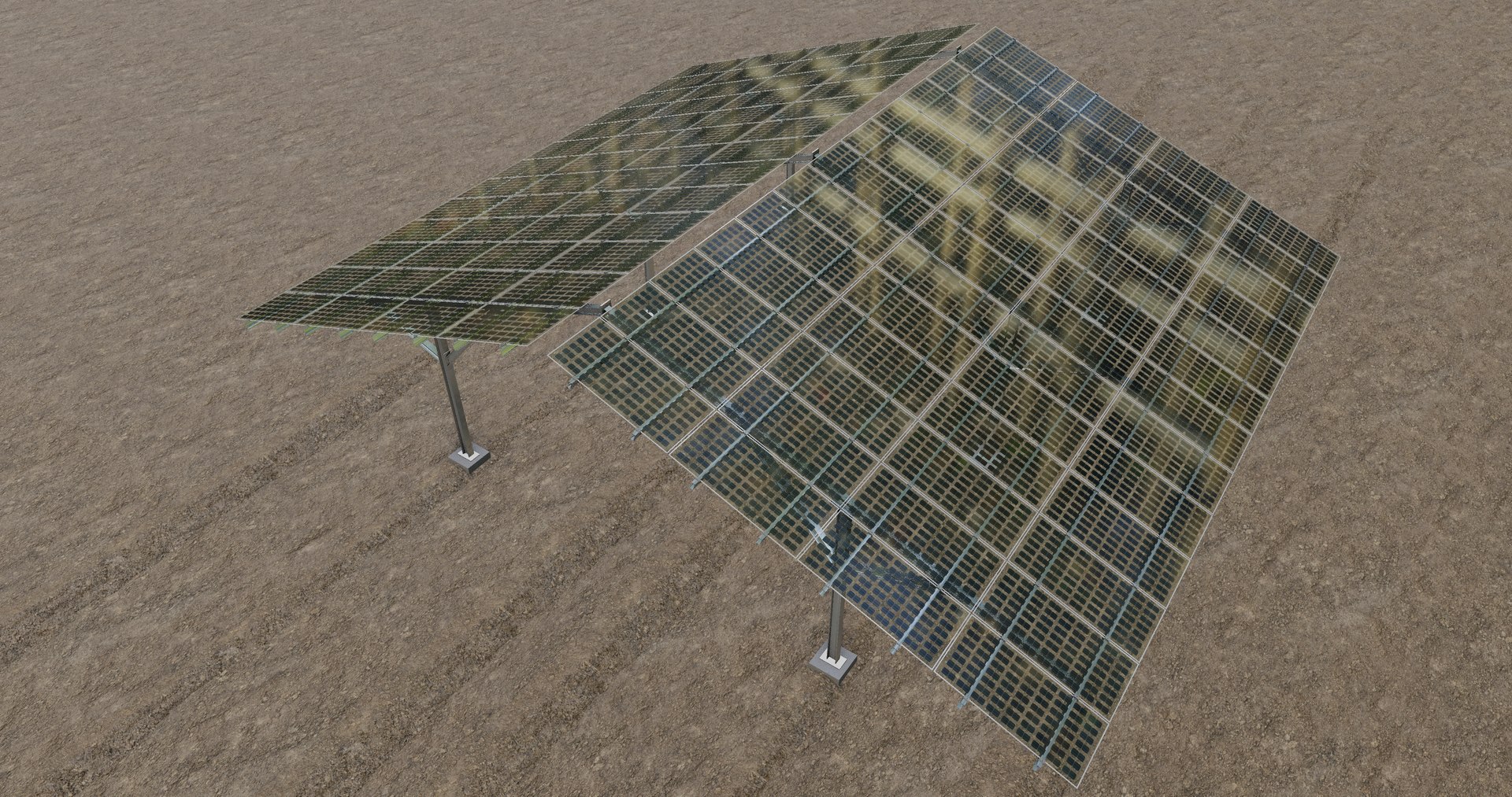 3D Solar Steel Construction For Farms Type-4 - TurboSquid 2149670
