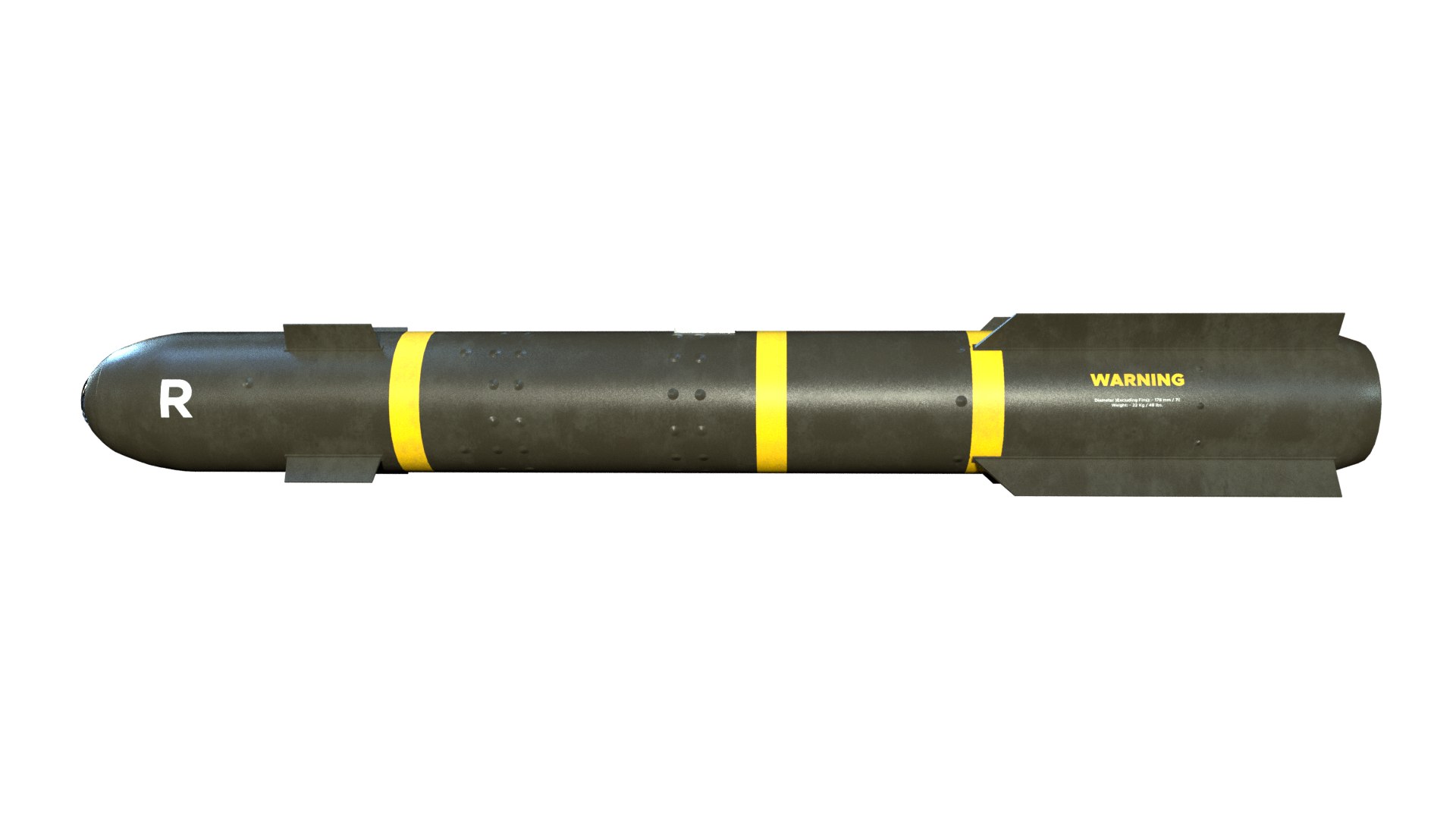 3D Hellfire II Missile - TurboSquid 2225475