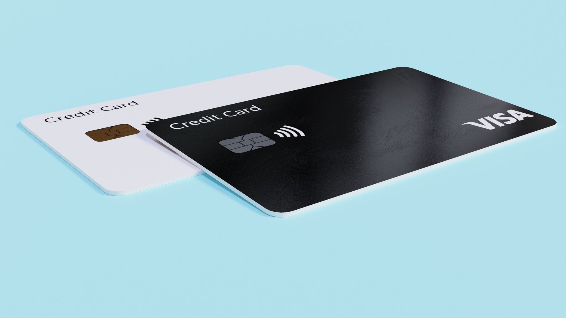 3D Simple Black Credit Card Model - TurboSquid 1896449