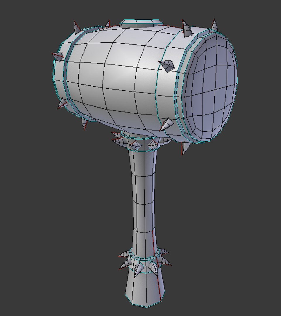 3D Spiked War Mallet Model | 1144282 | TurboSquid