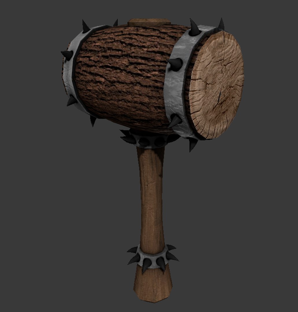 3D Spiked War Mallet Model | 1144282 | TurboSquid