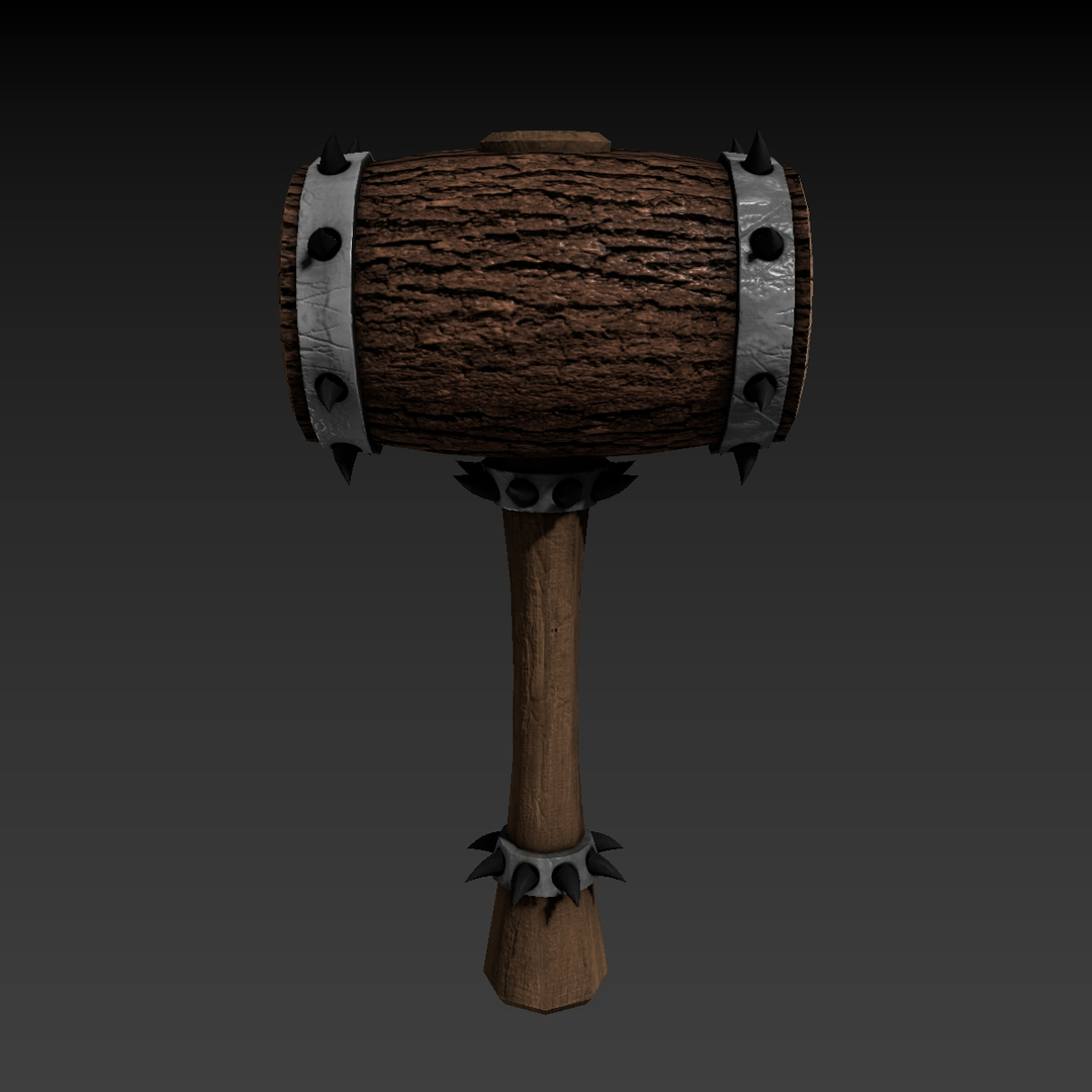 3D Spiked War Mallet Model | 1144282 | TurboSquid