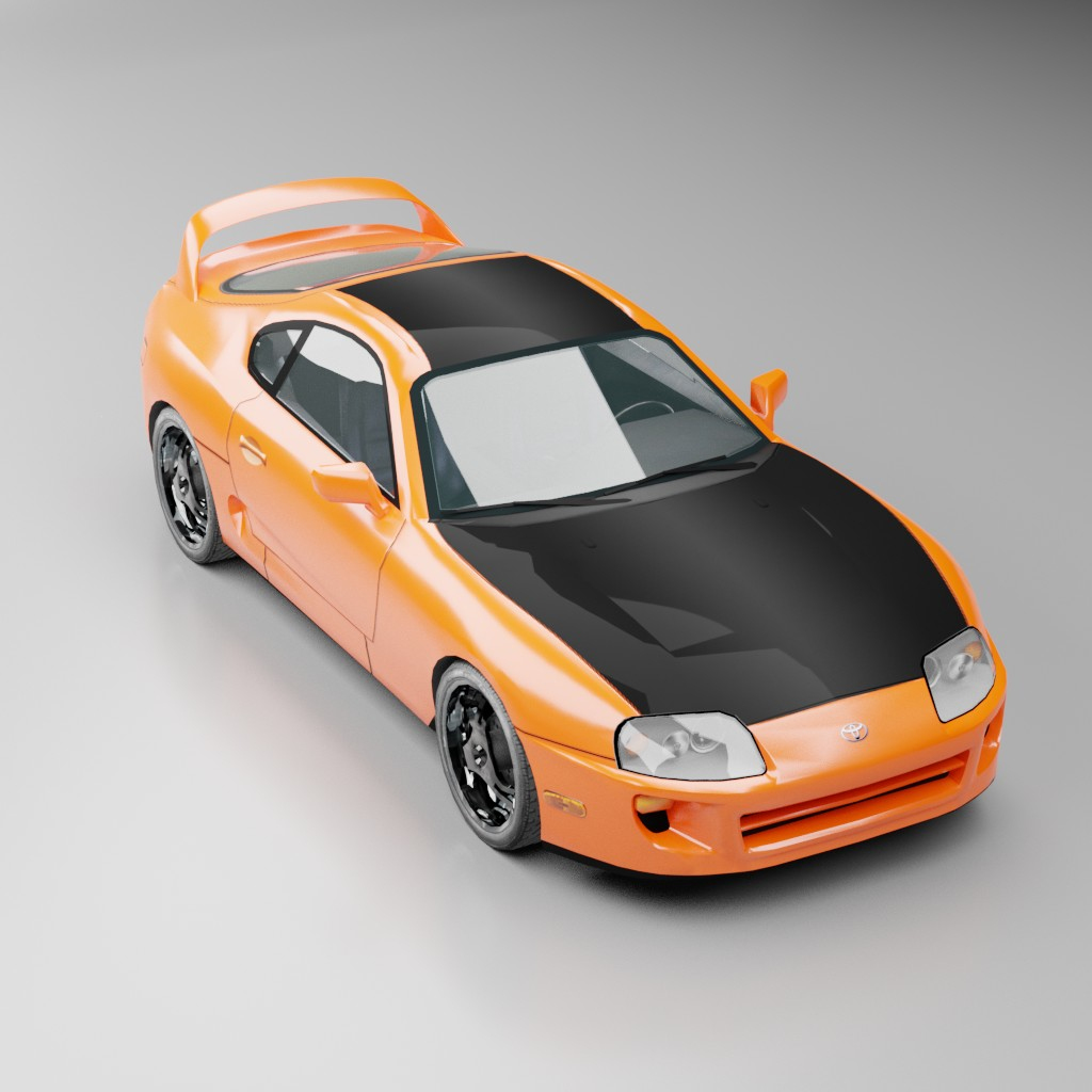 Low-poly toyota supra car racing 3D model - TurboSquid 1330187