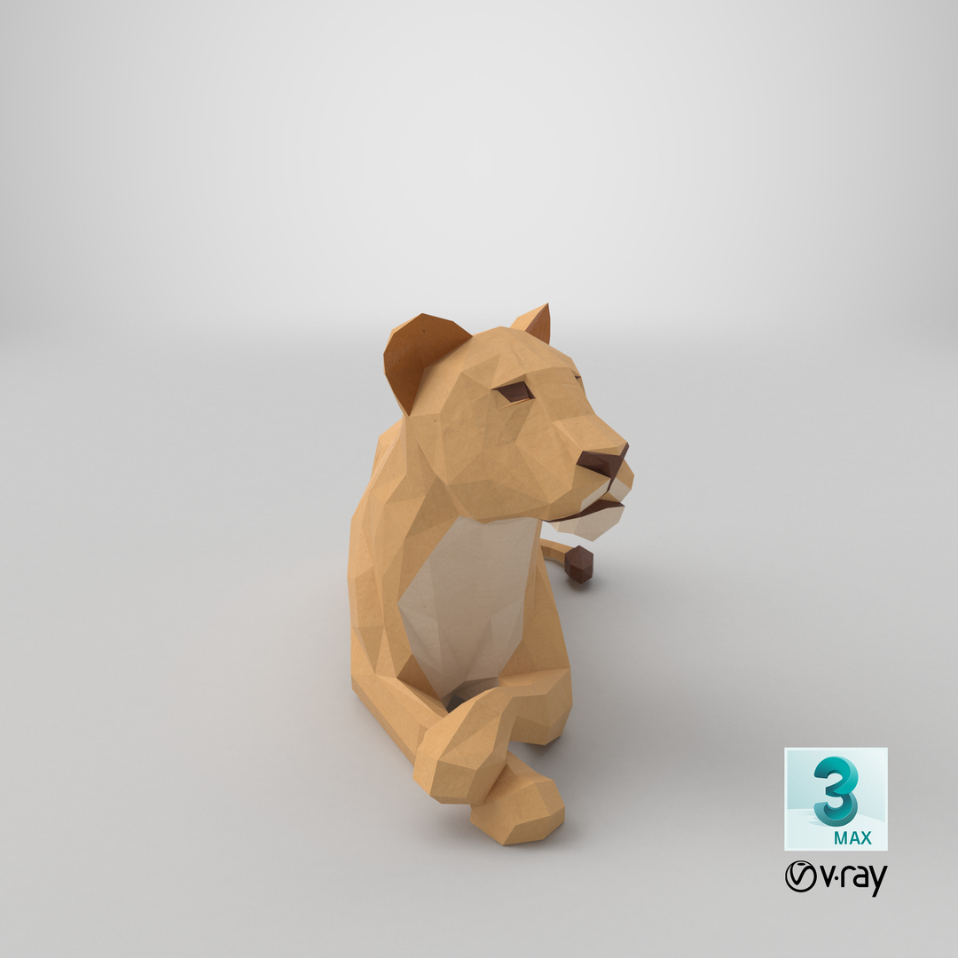 3D lioness----lying model - TurboSquid 1219110