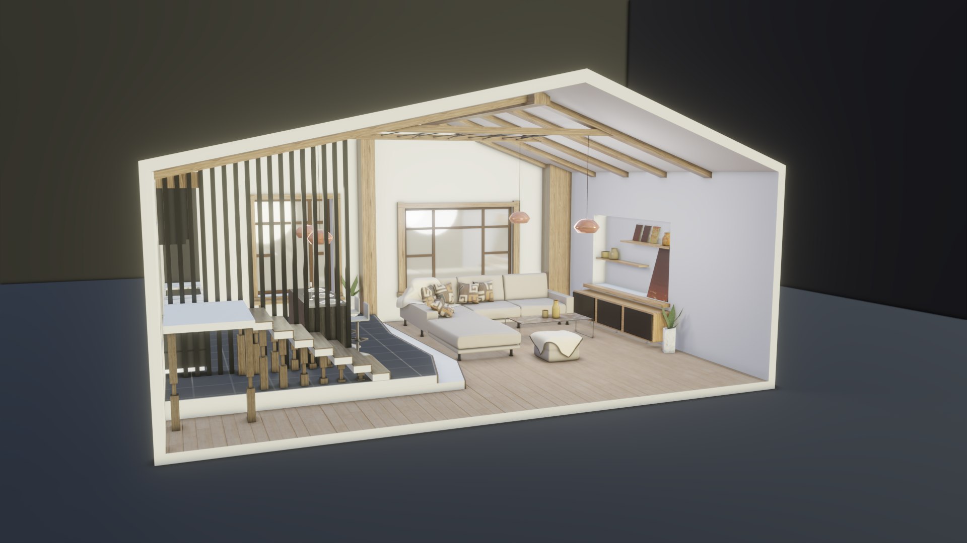 Modern Living Room Design 3D model - TurboSquid 2153329