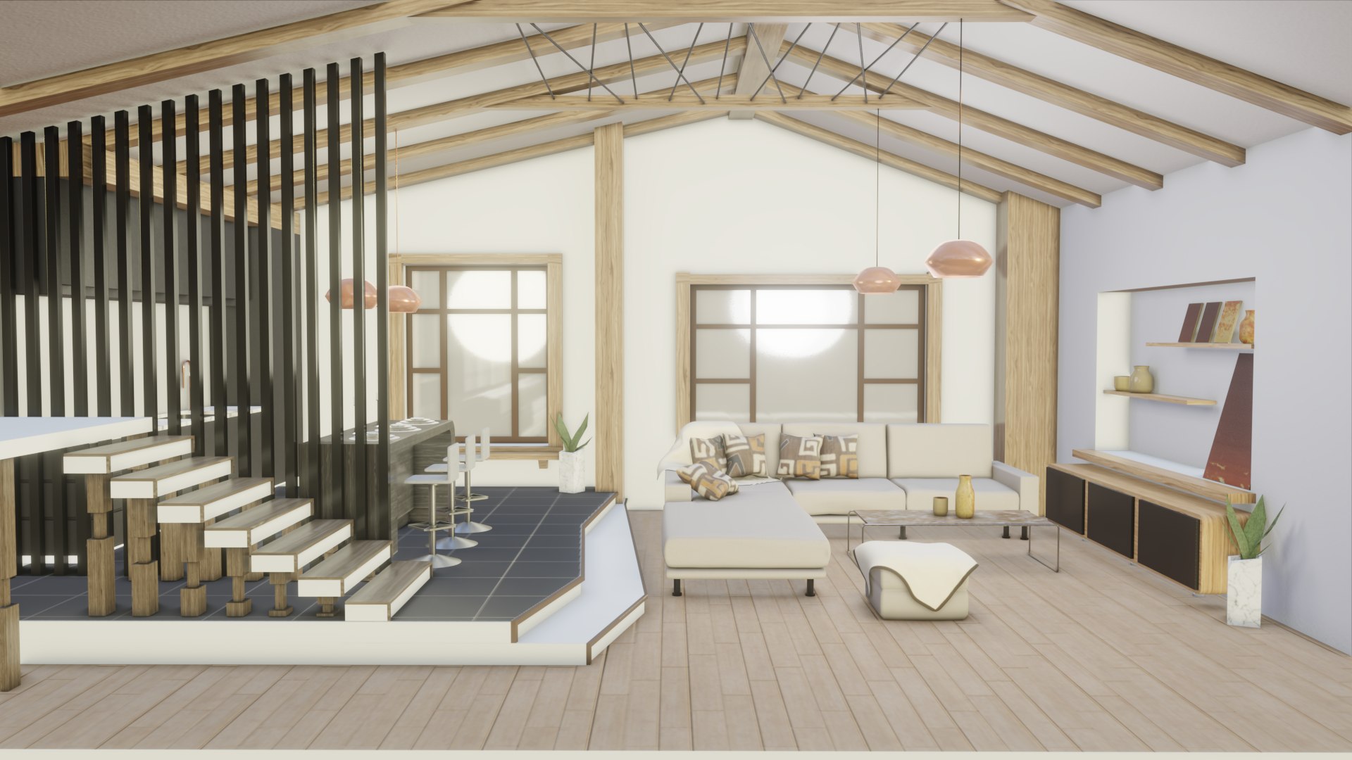 Modern Living Room Design 3D model - TurboSquid 2153329