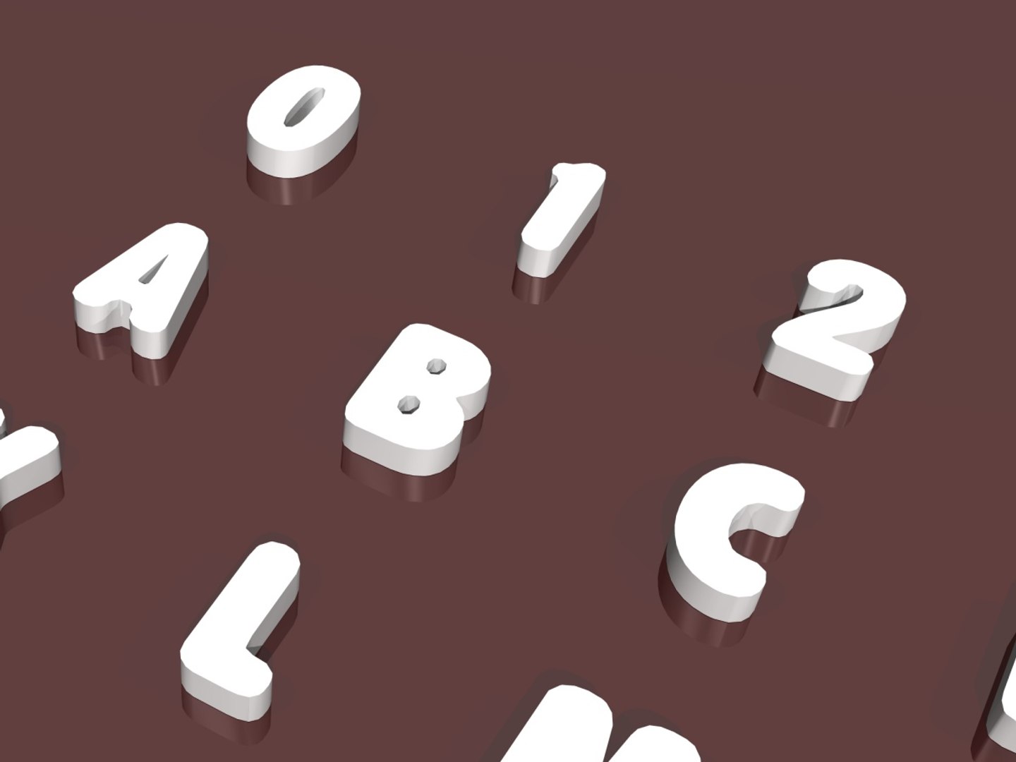 3d Letters 3 Font Alphabet