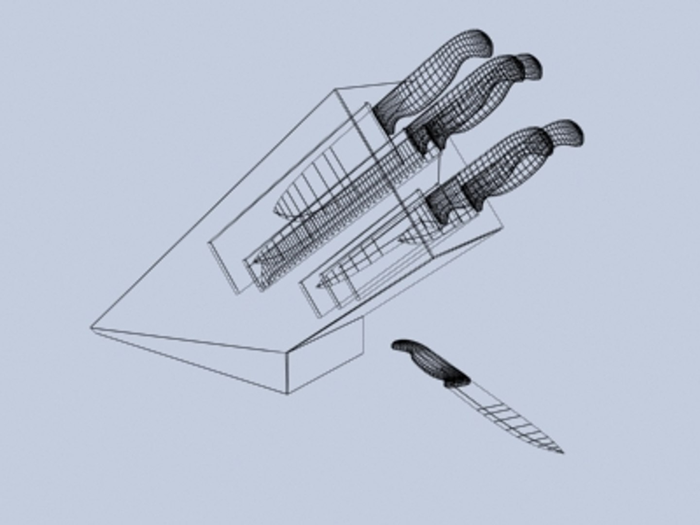 knife stand 3d model
