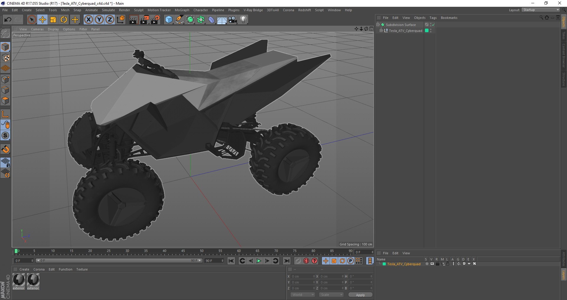 Tesla Atv Cyberquad 3D Model - TurboSquid 1513519