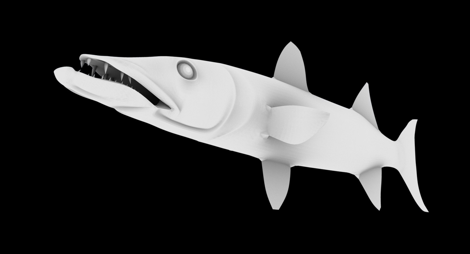 Barracuda Fish Model - TurboSquid 1561761