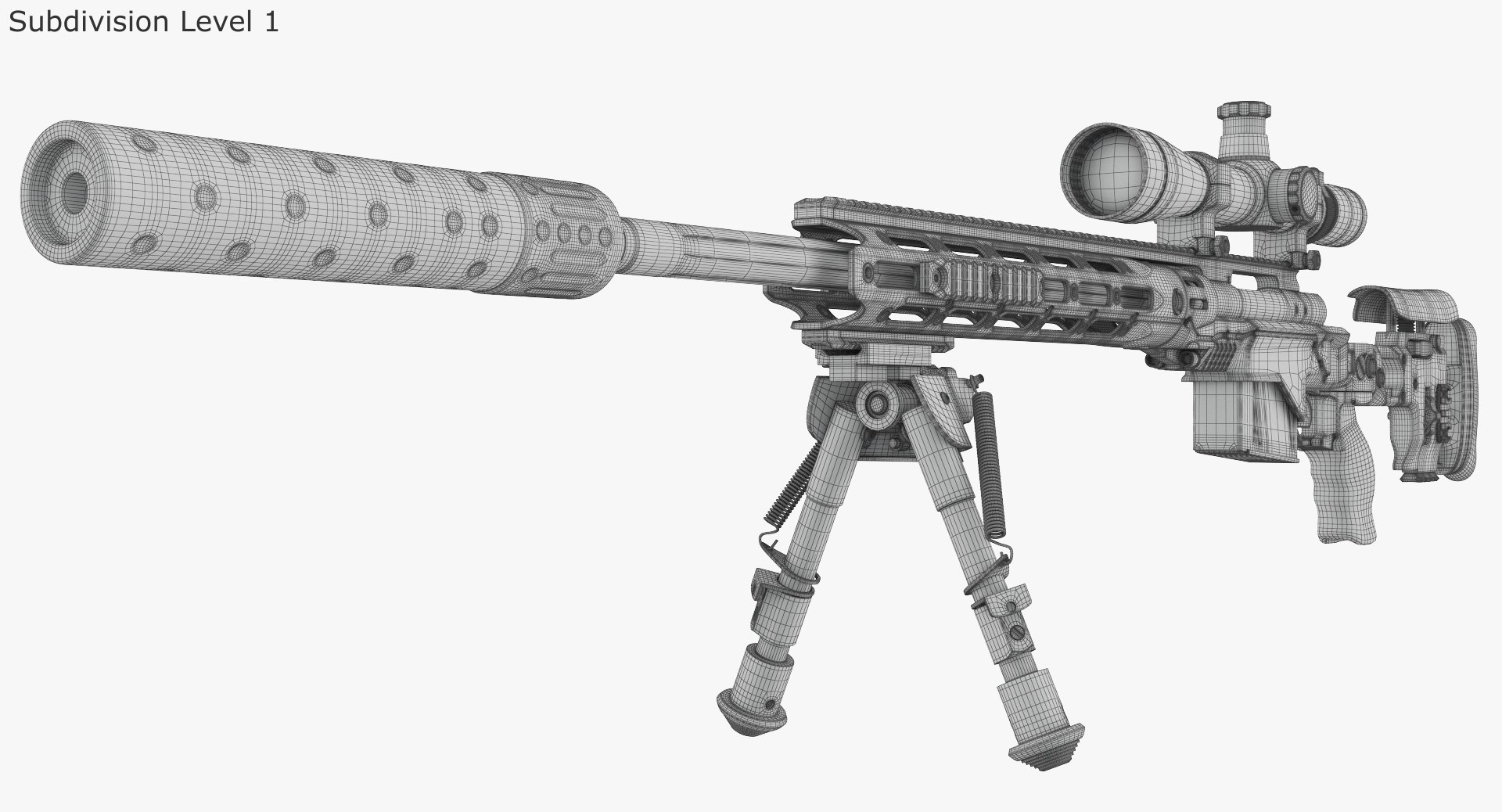 m2010 enhanced sniper rifle 3d model