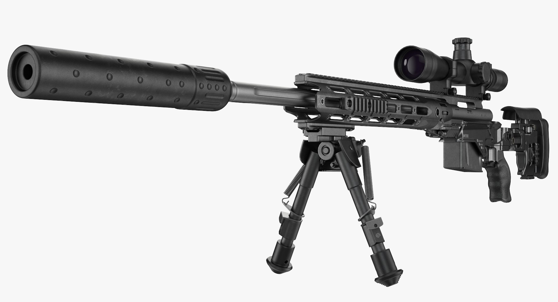 M2010 Enhanced Sniper Rifle 3d Model