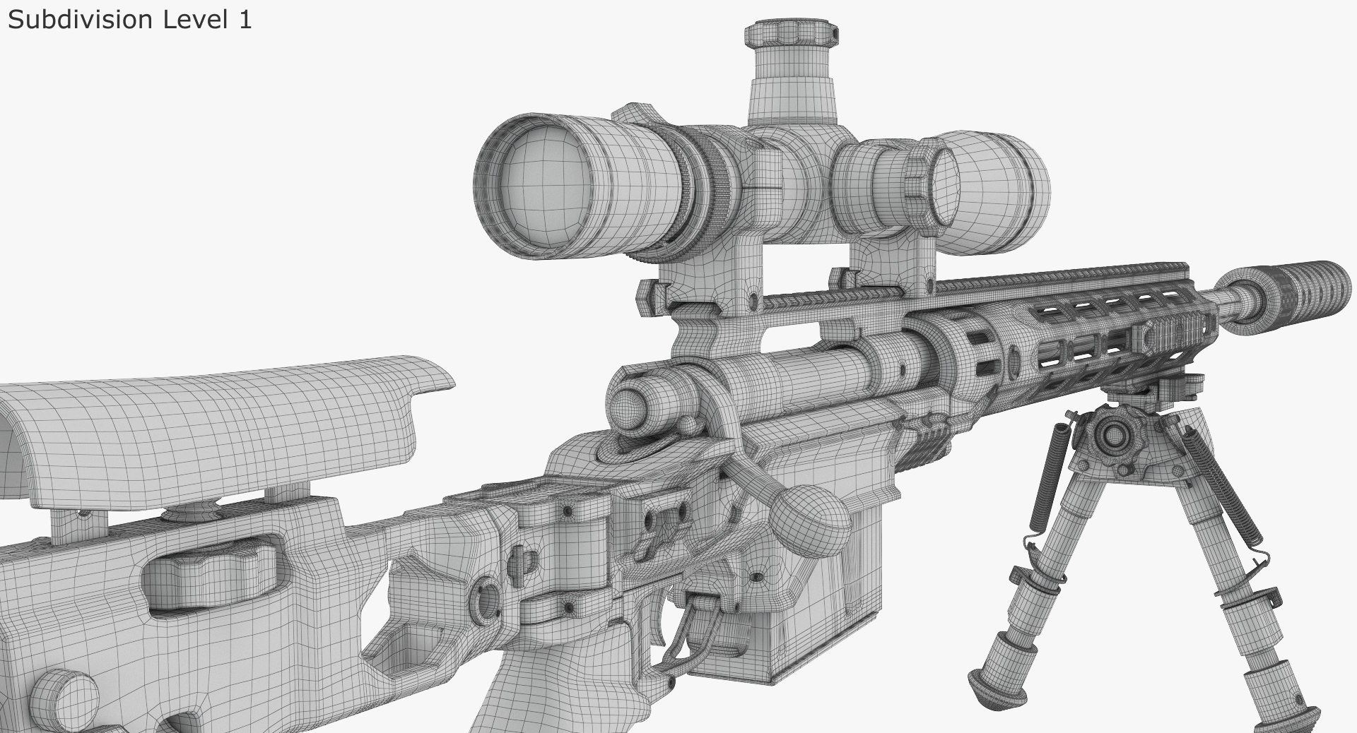 m2010 enhanced sniper rifle 3d model