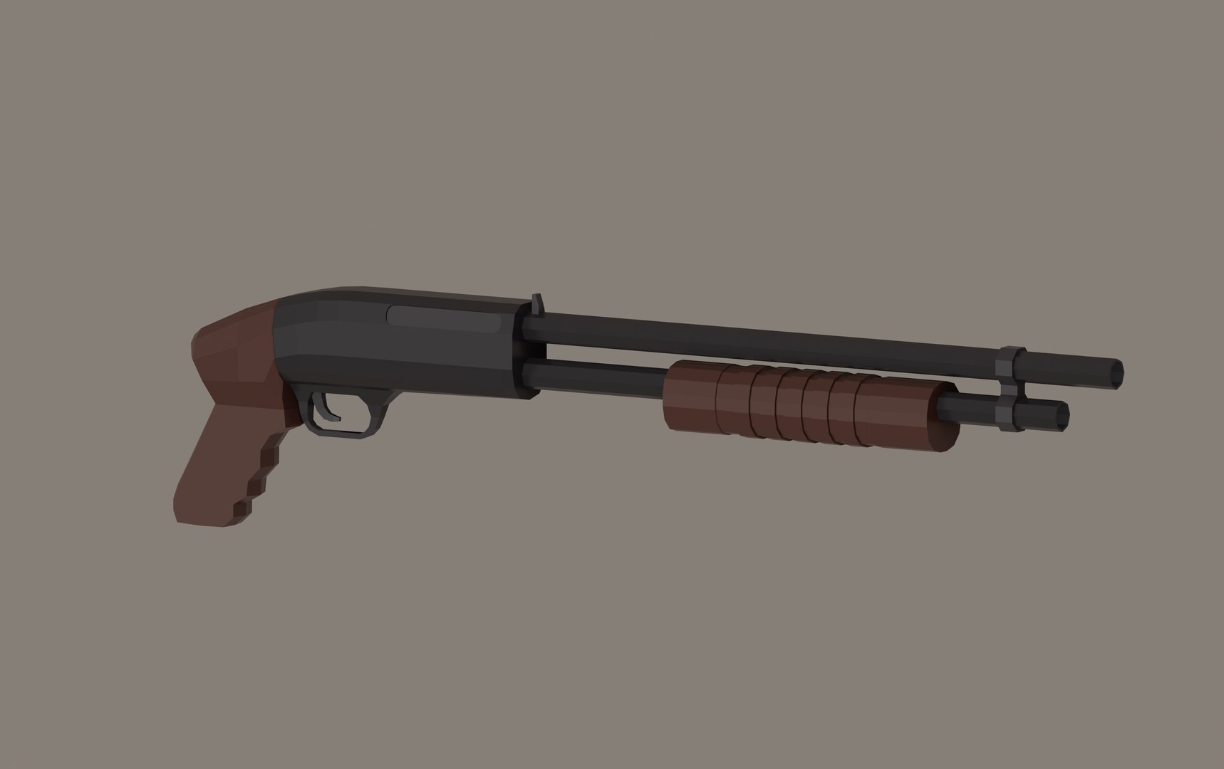 Shotgun Low Poly 3D Model - TurboSquid 2058233