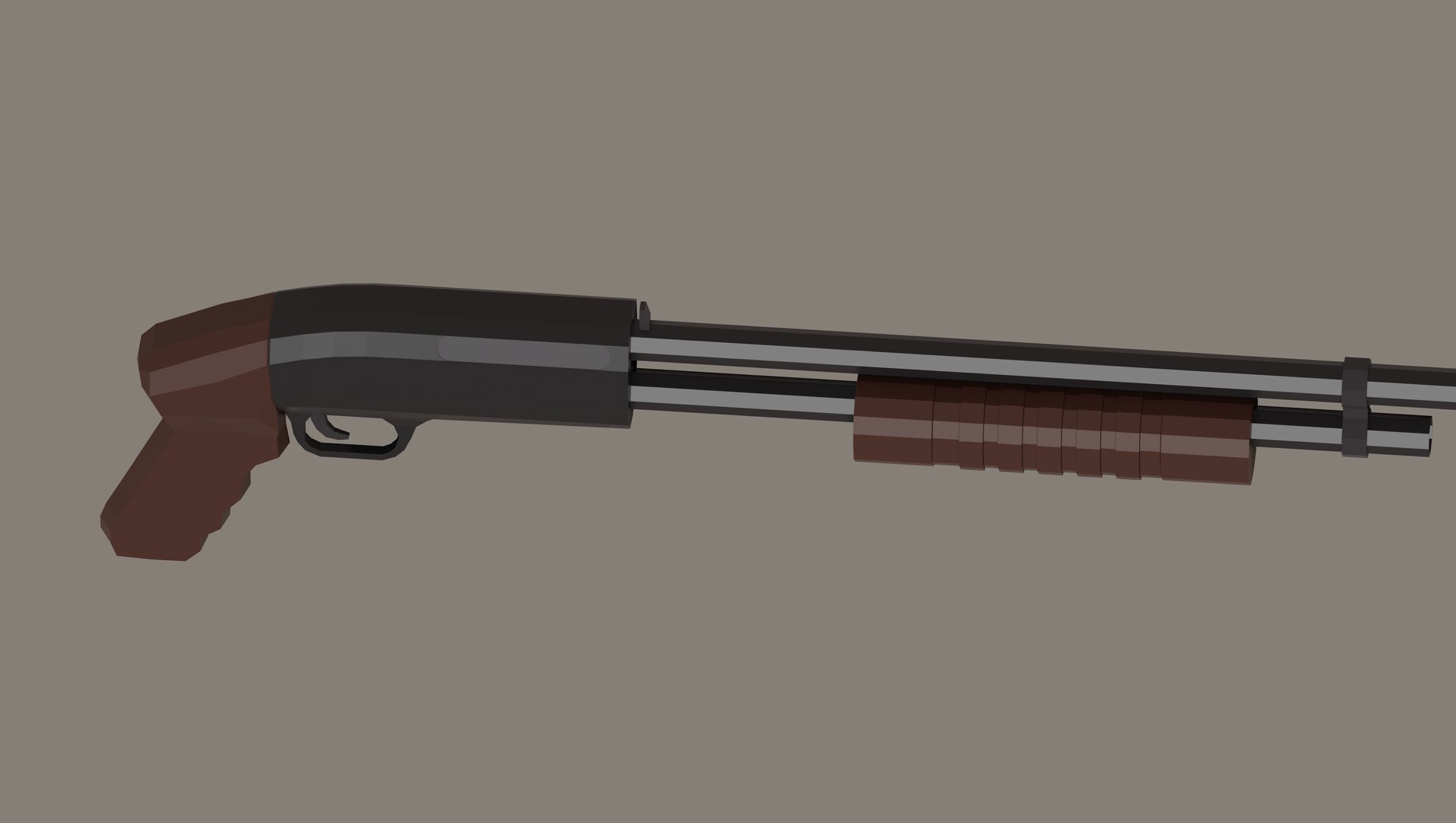 Shotgun Low Poly 3D Model - TurboSquid 2058233