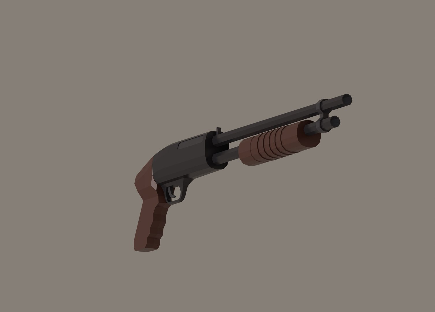 Shotgun Low Poly 3D Model - TurboSquid 2058233