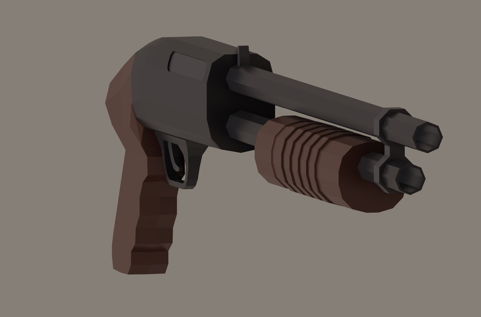 Shotgun Low Poly 3D Model - TurboSquid 2058233