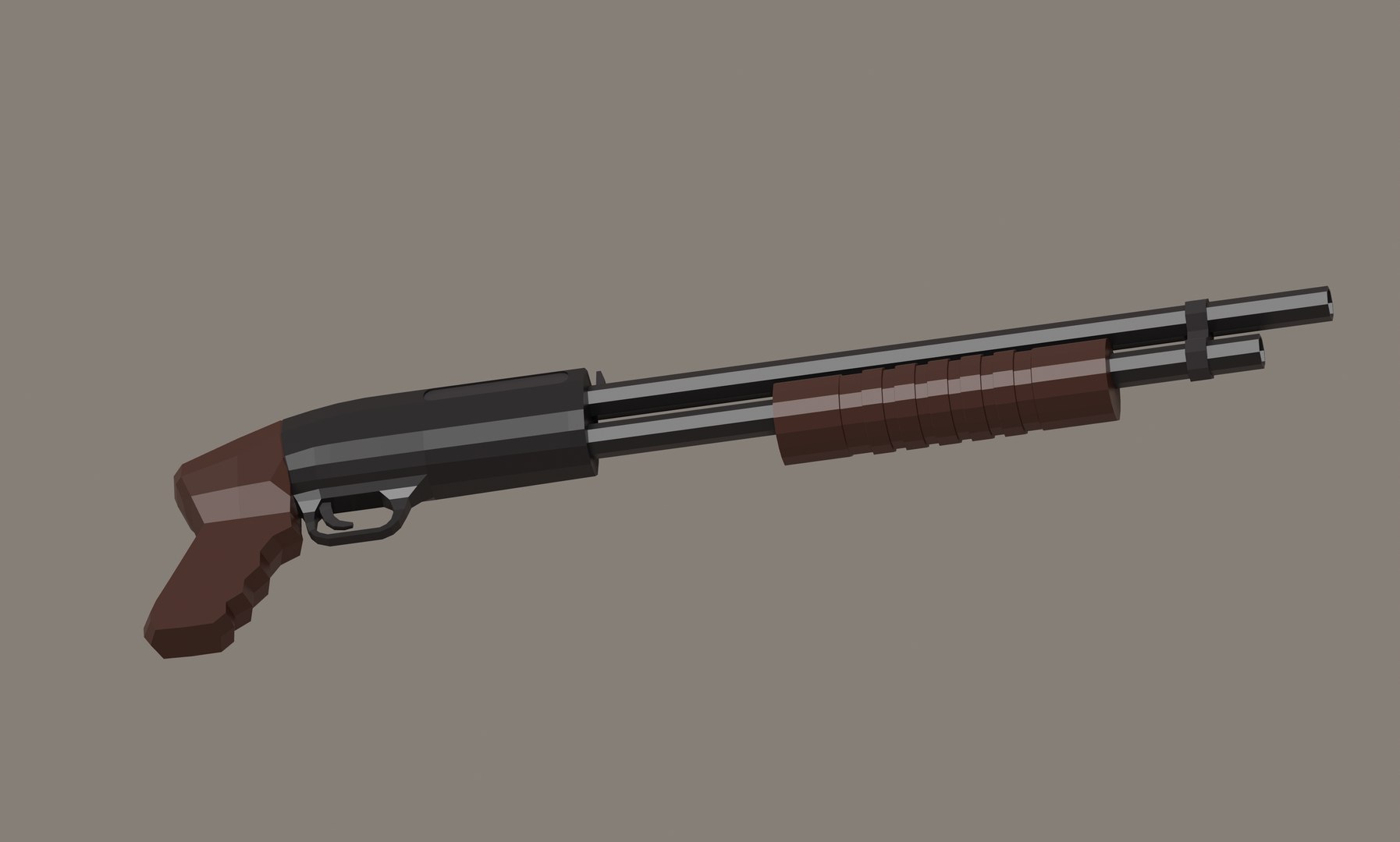 Shotgun Low Poly 3D Model - TurboSquid 2058233