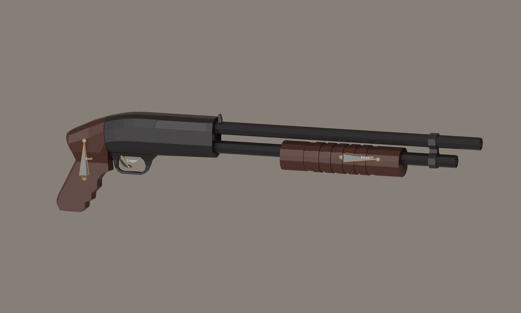 Shotgun Low Poly 3D Model - TurboSquid 2058233