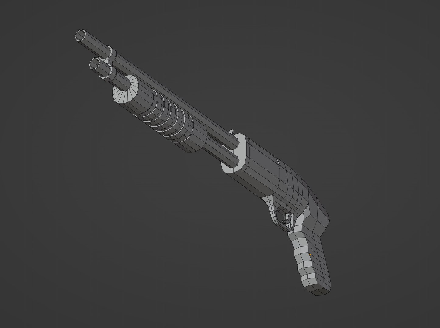 Shotgun Low Poly 3D Model - TurboSquid 2058233