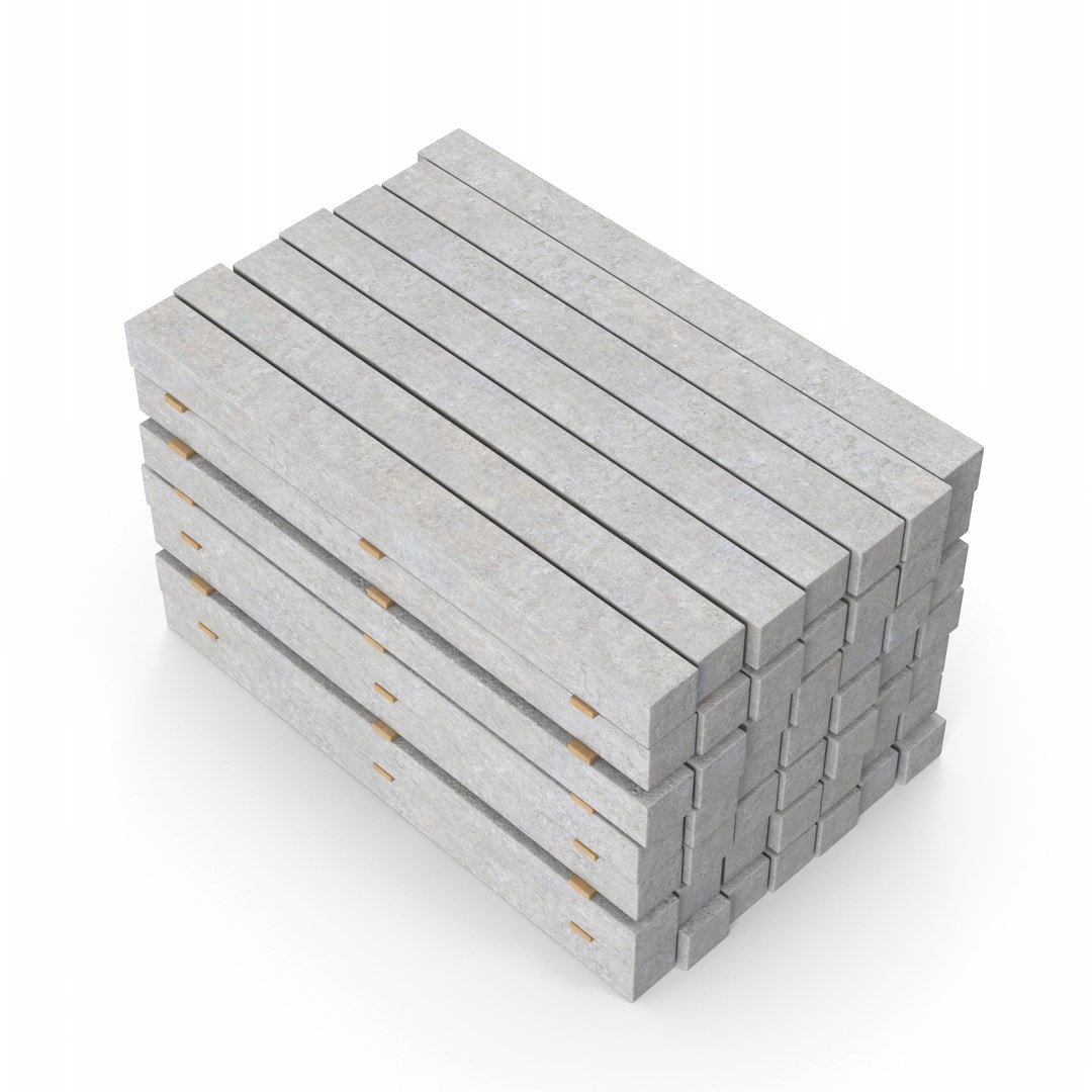 3D Stack Of Concrete Slabs Model - TurboSquid 2142069
