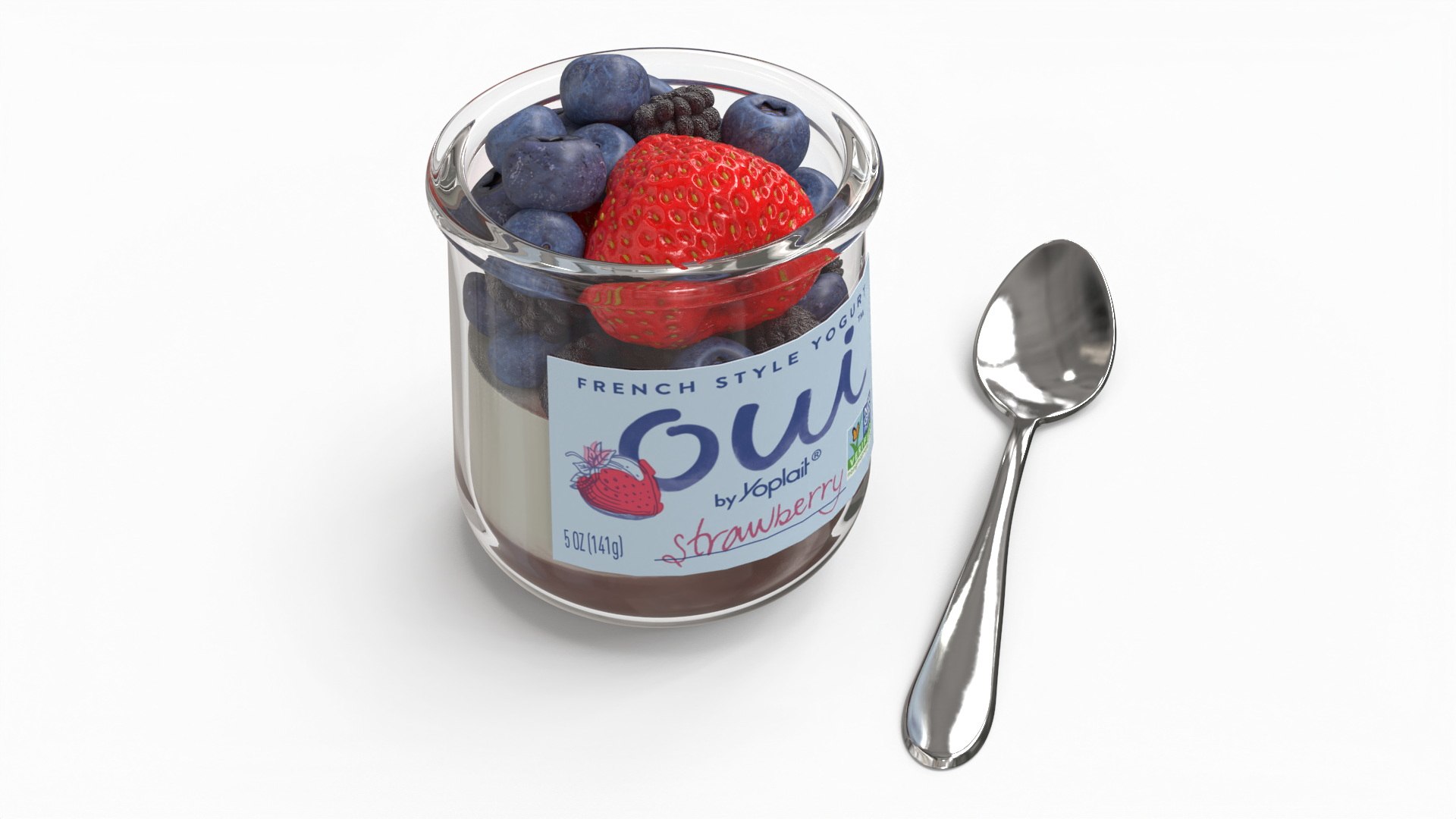 3D Model Yogurt With Berries - TurboSquid 2277731
