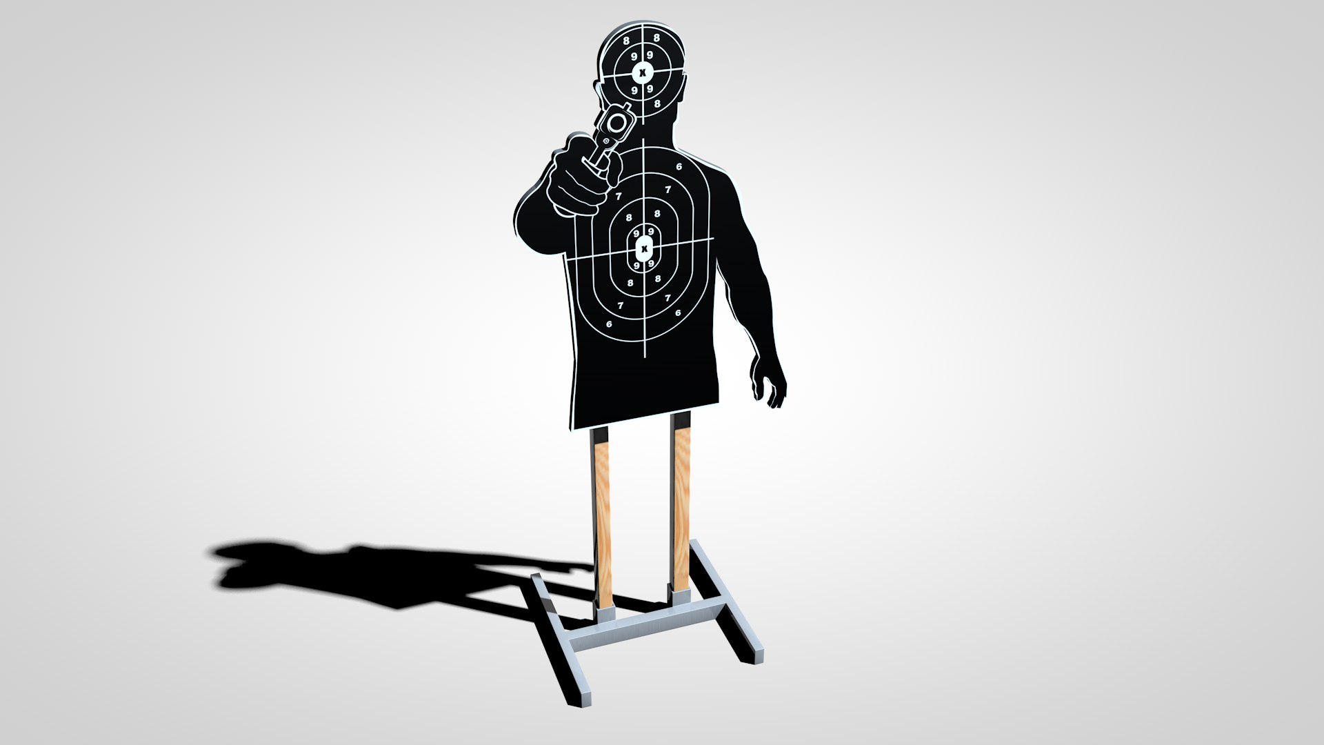 Silhouette Target Stand 3d C4d