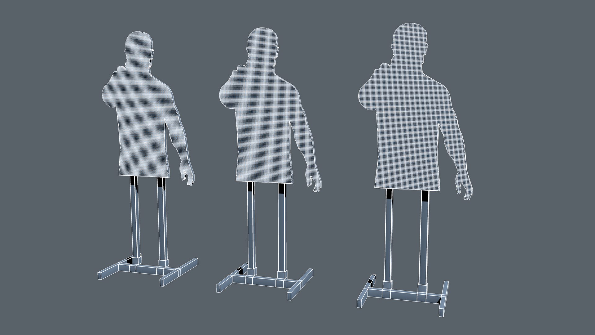 Silhouette Target Stand 3d C4d