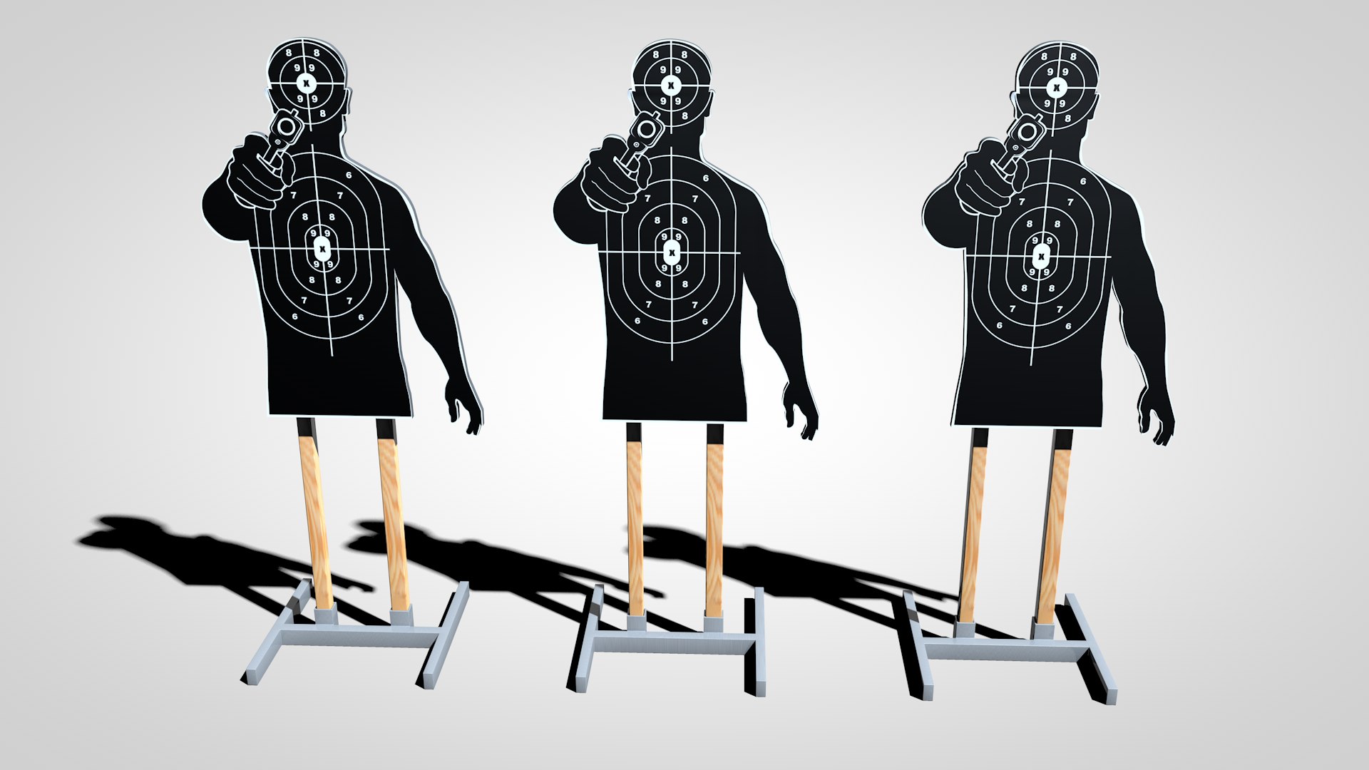Silhouette Target Stand 3d C4d