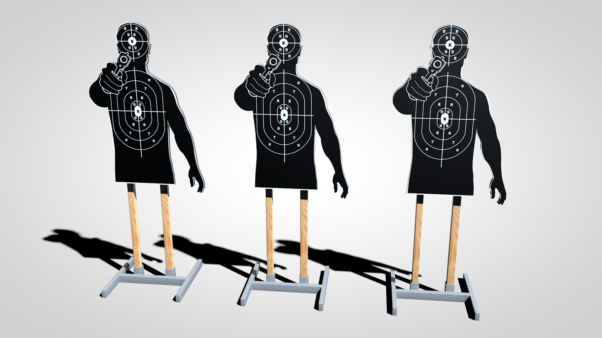 Silhouette Target Stand 3d C4d