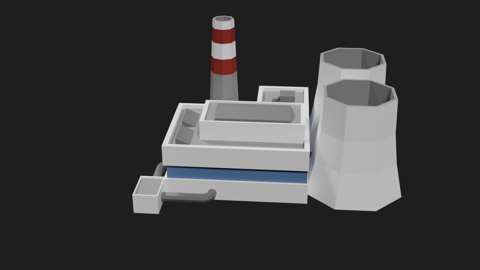 Lowpoly Factory 3D Model - TurboSquid 1853326