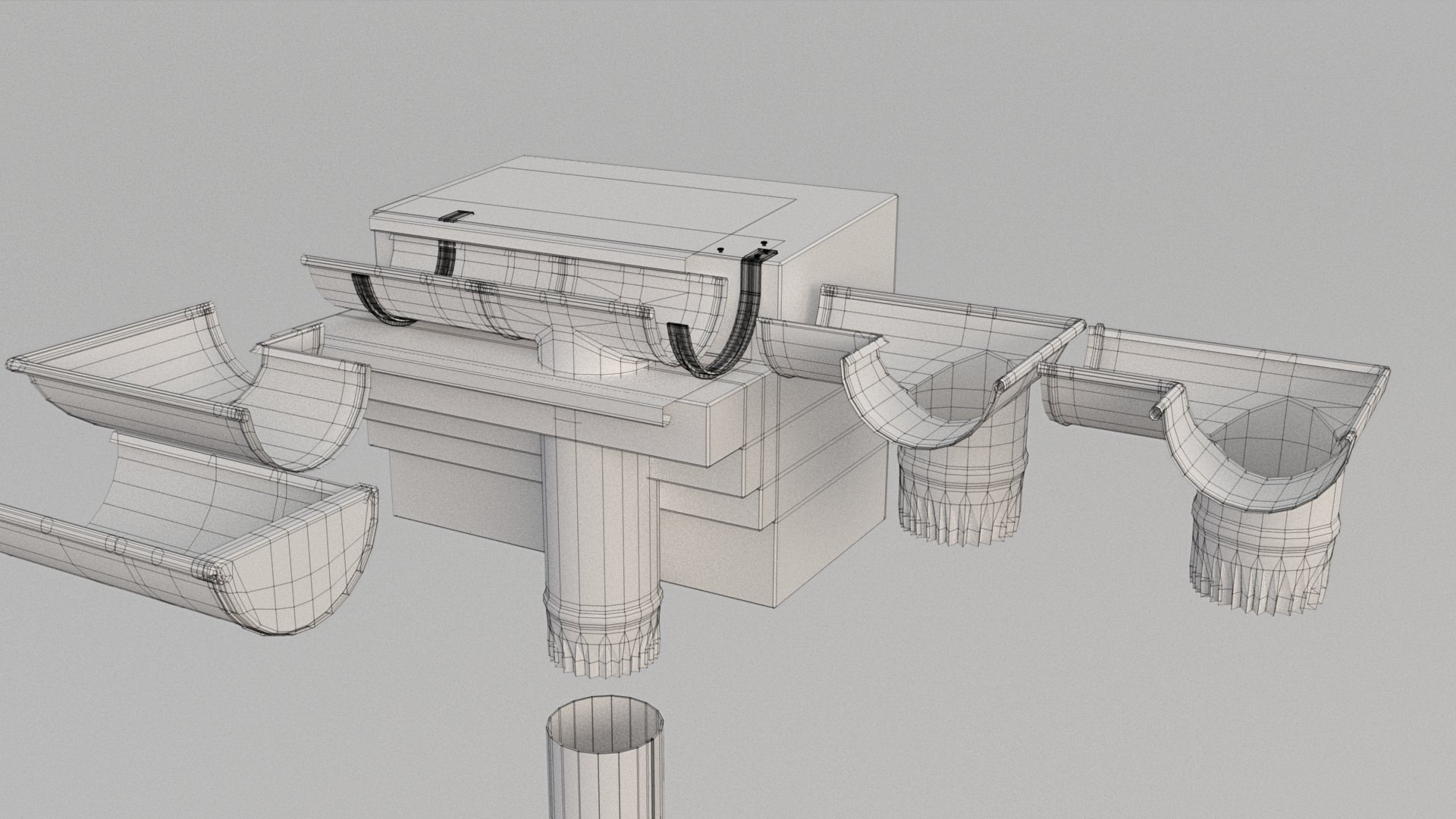 Gutter 3D Model - TurboSquid 1524550