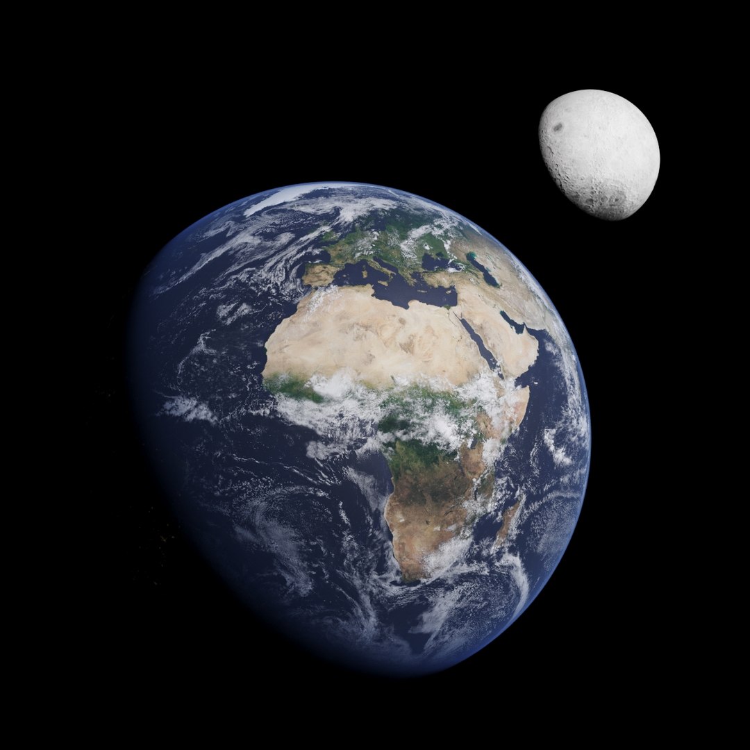 3D Photorealistic Earth Moon Model - TurboSquid 1320233