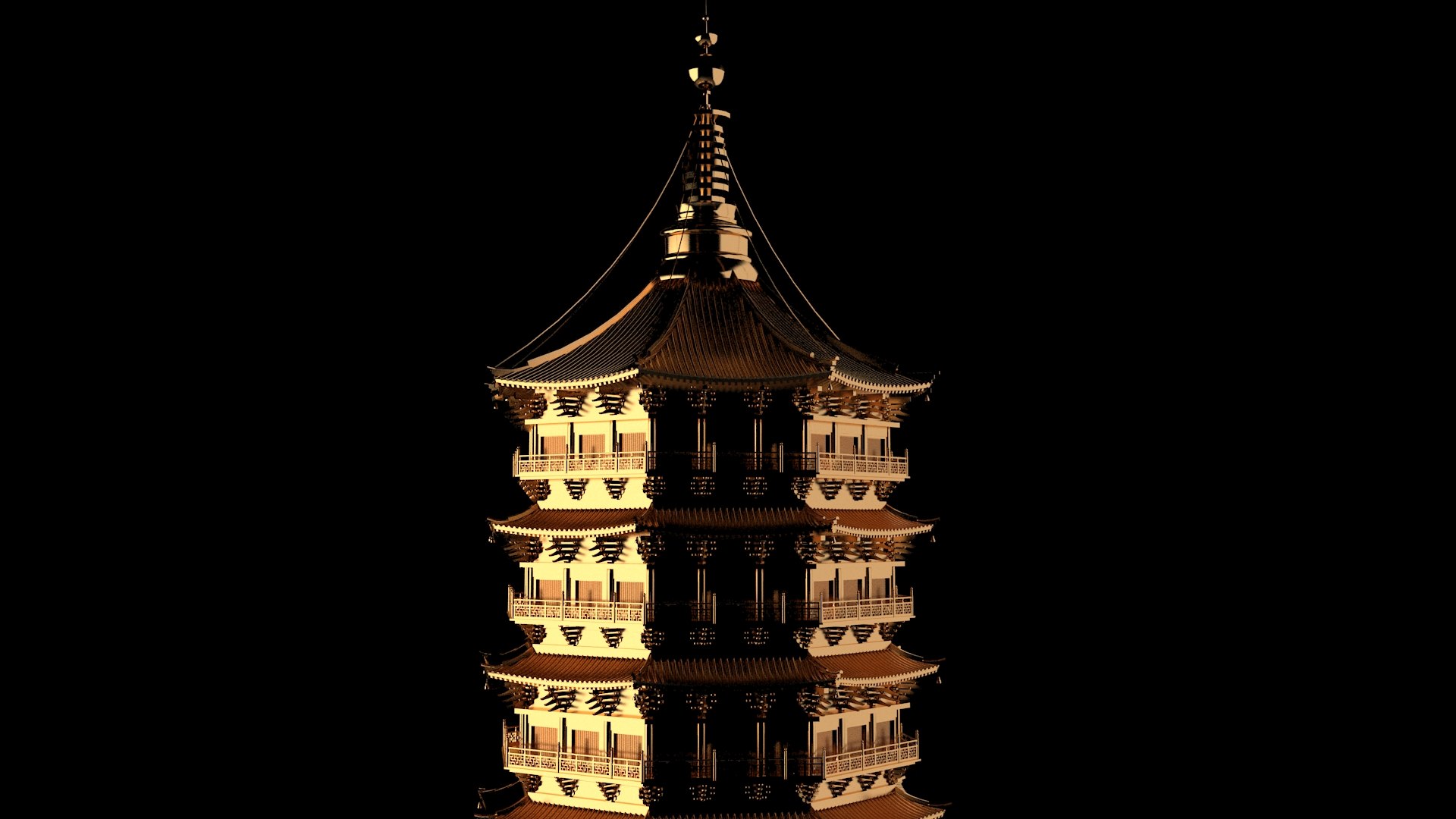 Chinese Ancient Tower 3D Model - TurboSquid 1887745