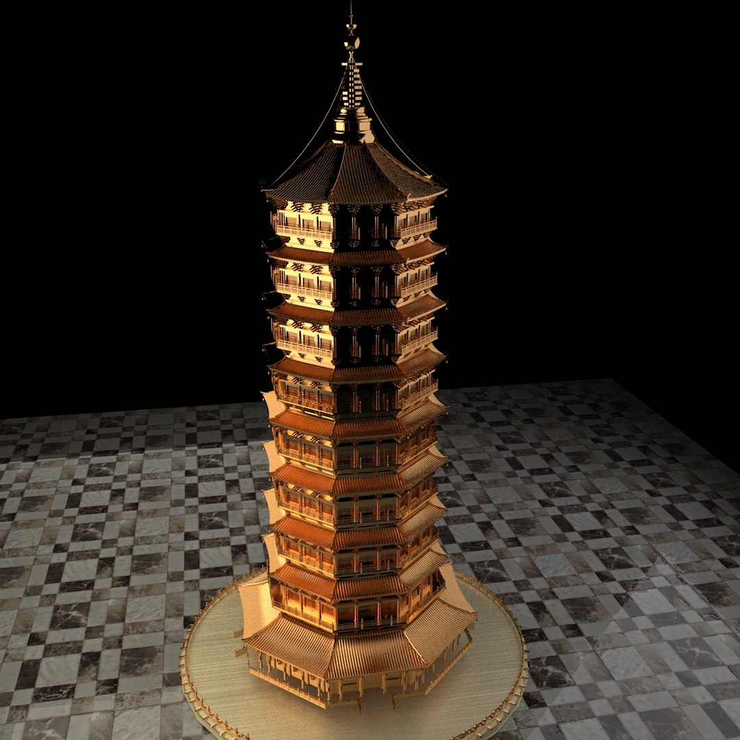 Chinese Ancient Tower 3D Model - TurboSquid 1887745
