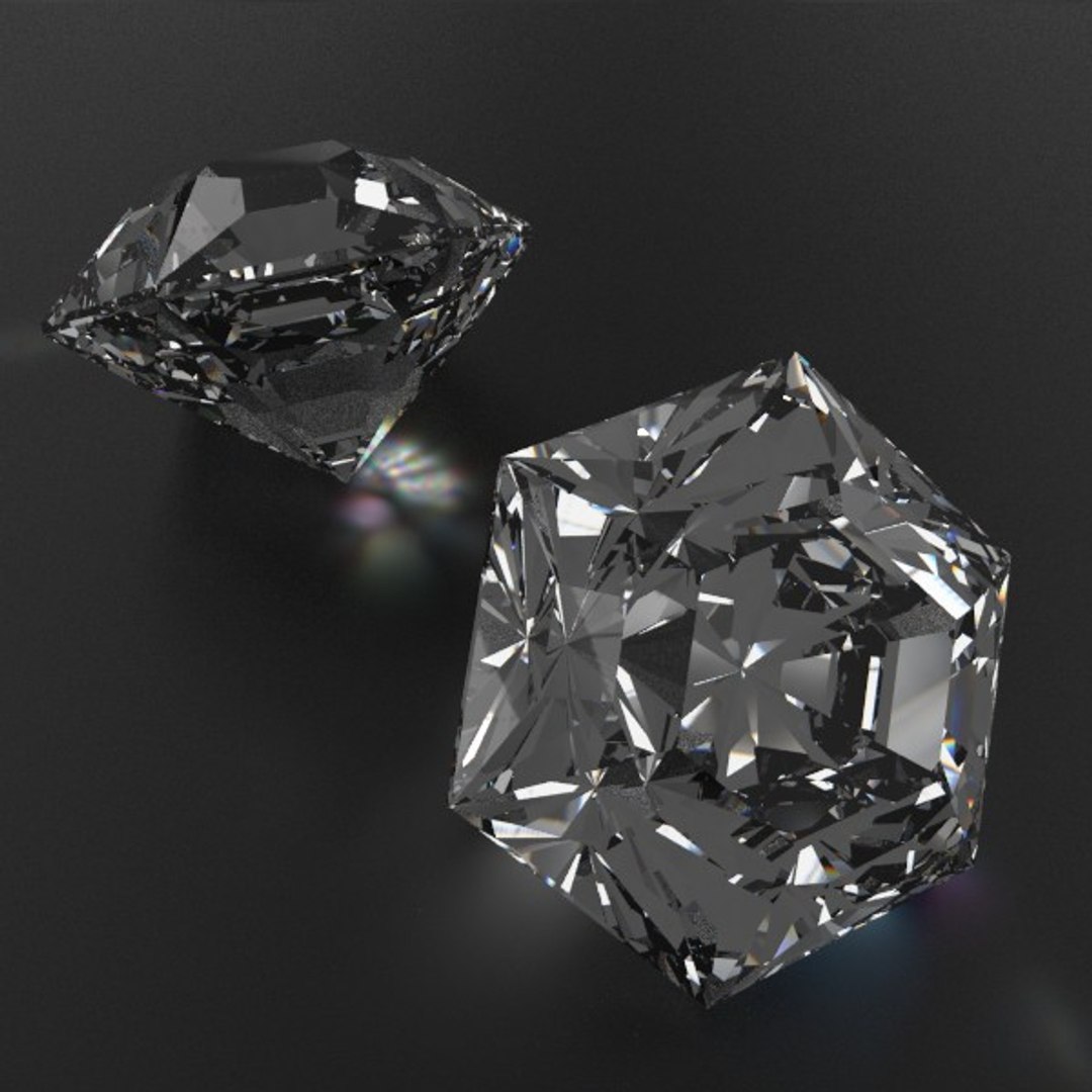 Cutted Gems 3d Obj