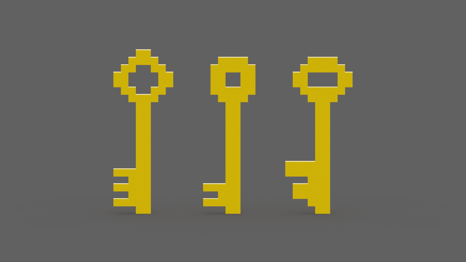 Voxel Gold Keys Low Poly 3D Model - TurboSquid 1978144