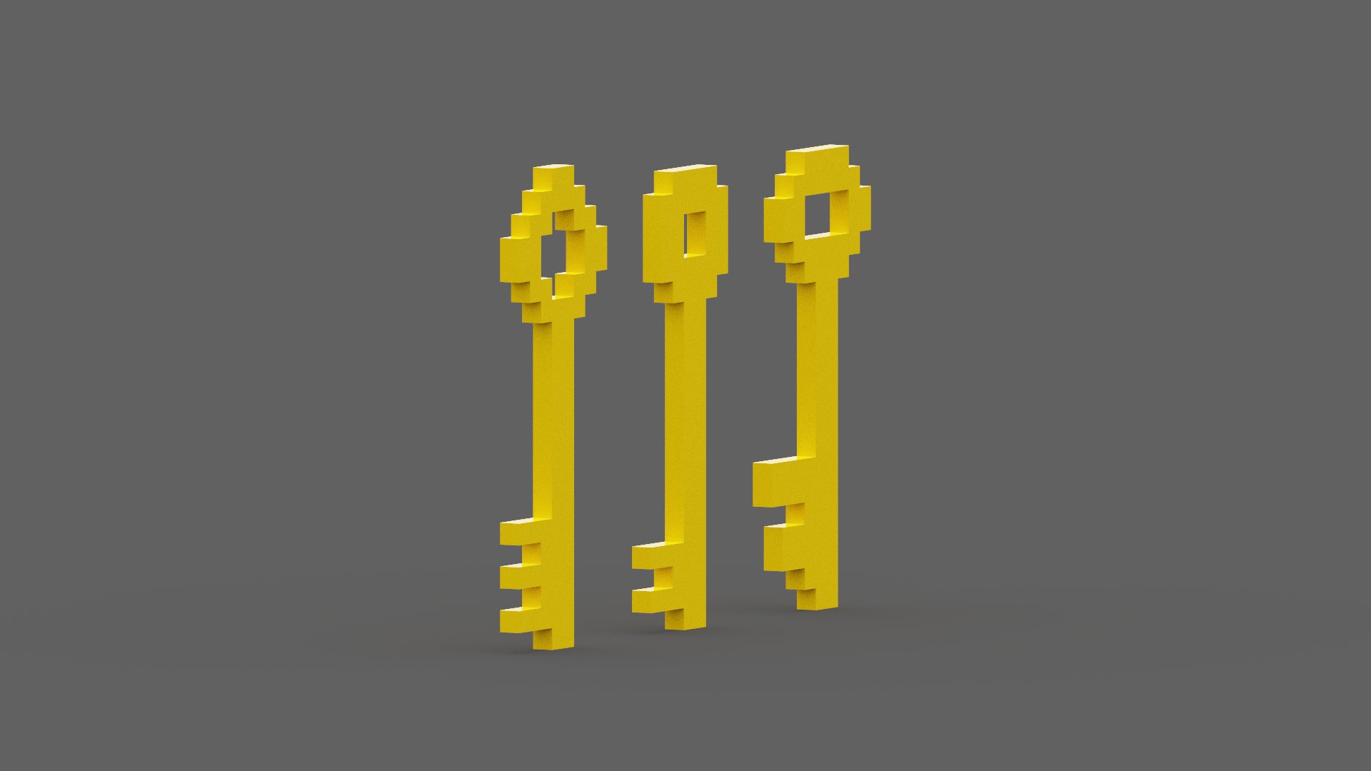 Voxel Gold Keys Low Poly 3D Model - TurboSquid 1978144