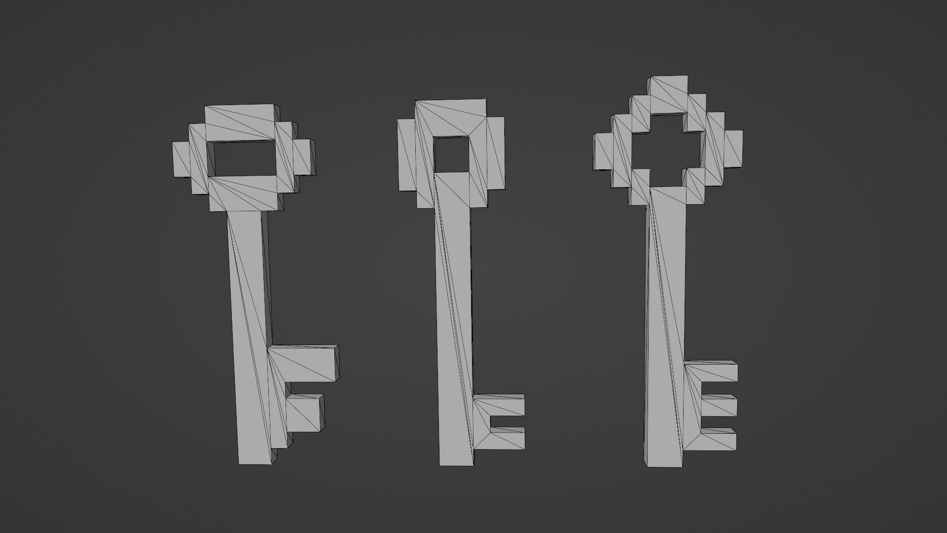 Voxel Gold Keys Low Poly 3D Model - TurboSquid 1978144