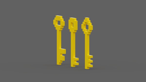Voxel Gold Keys Low poly 3D model 3D model - TurboSquid 1978144