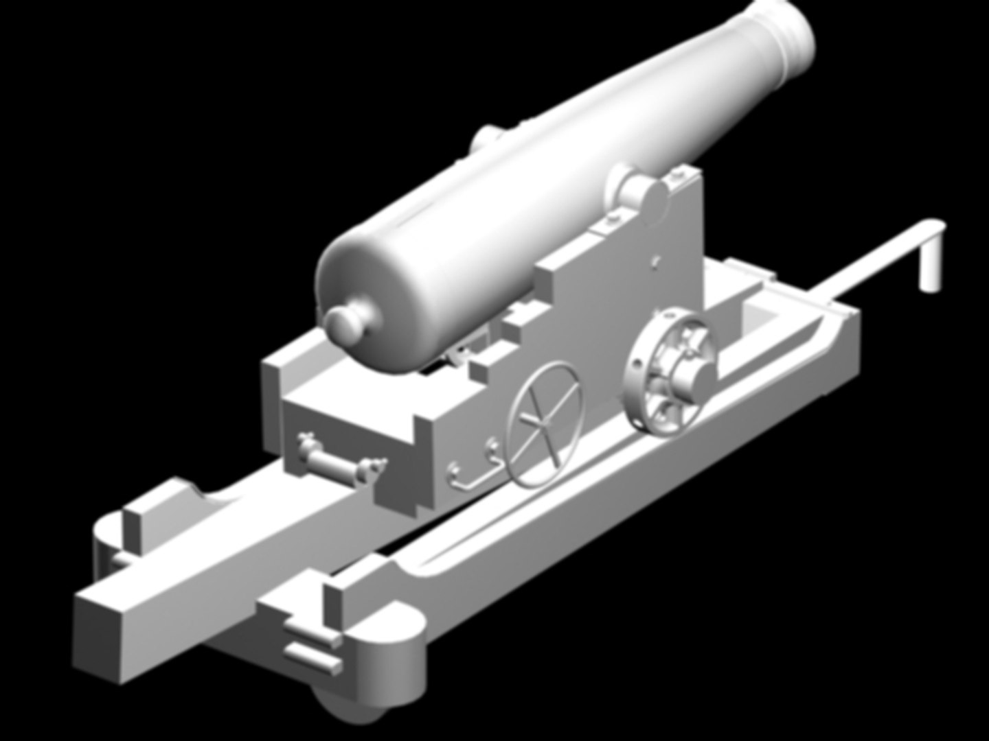 3d Model Of Fort Sumter Cannon Gun