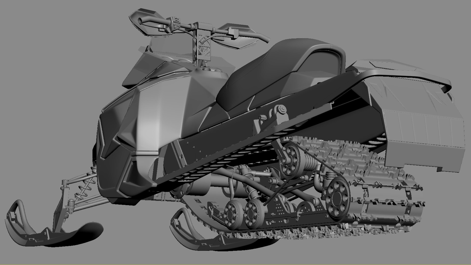 3d snowmobile ski-doo mx z model