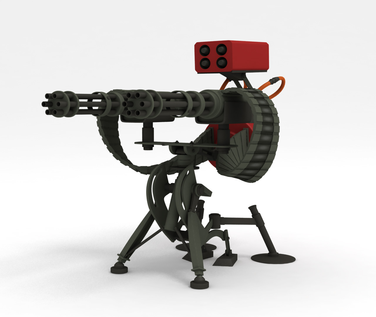 3d model of sentry gun