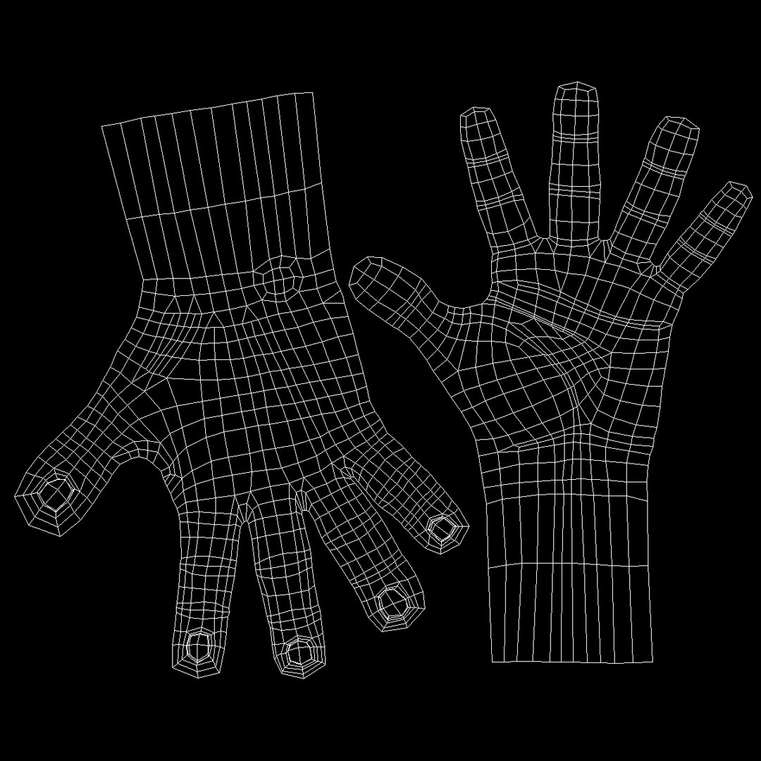 Male Hand Modeled 3d Model