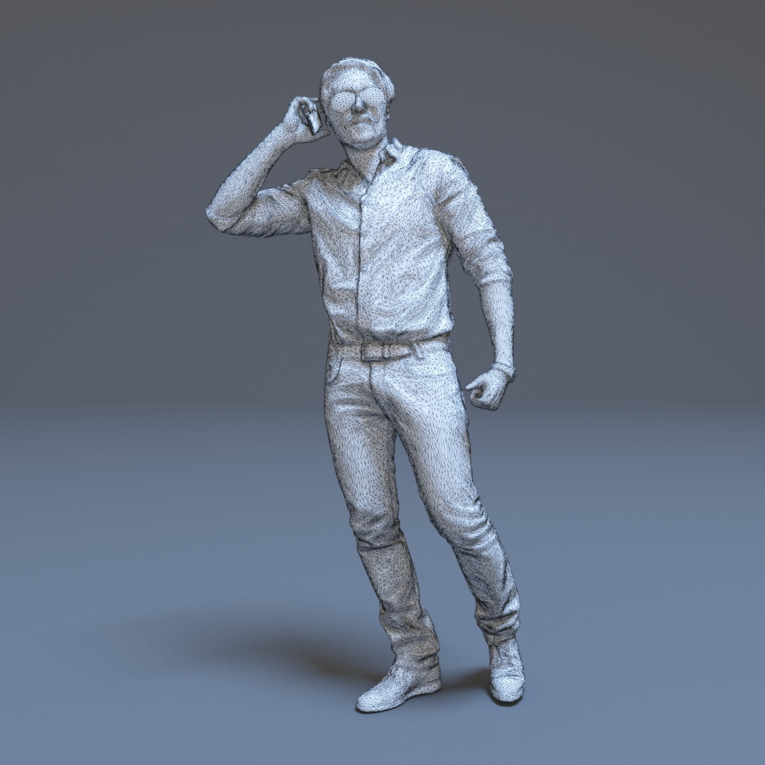 3d man glasses people human model